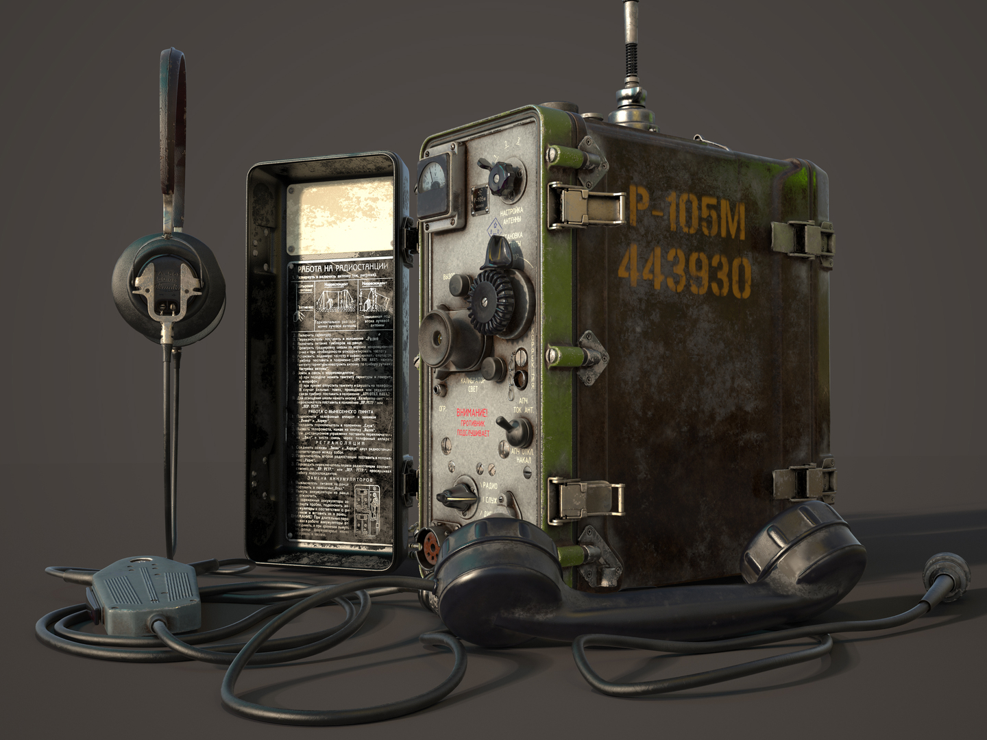 Vhf radio station r-105m 3D - TurboSquid 1532816