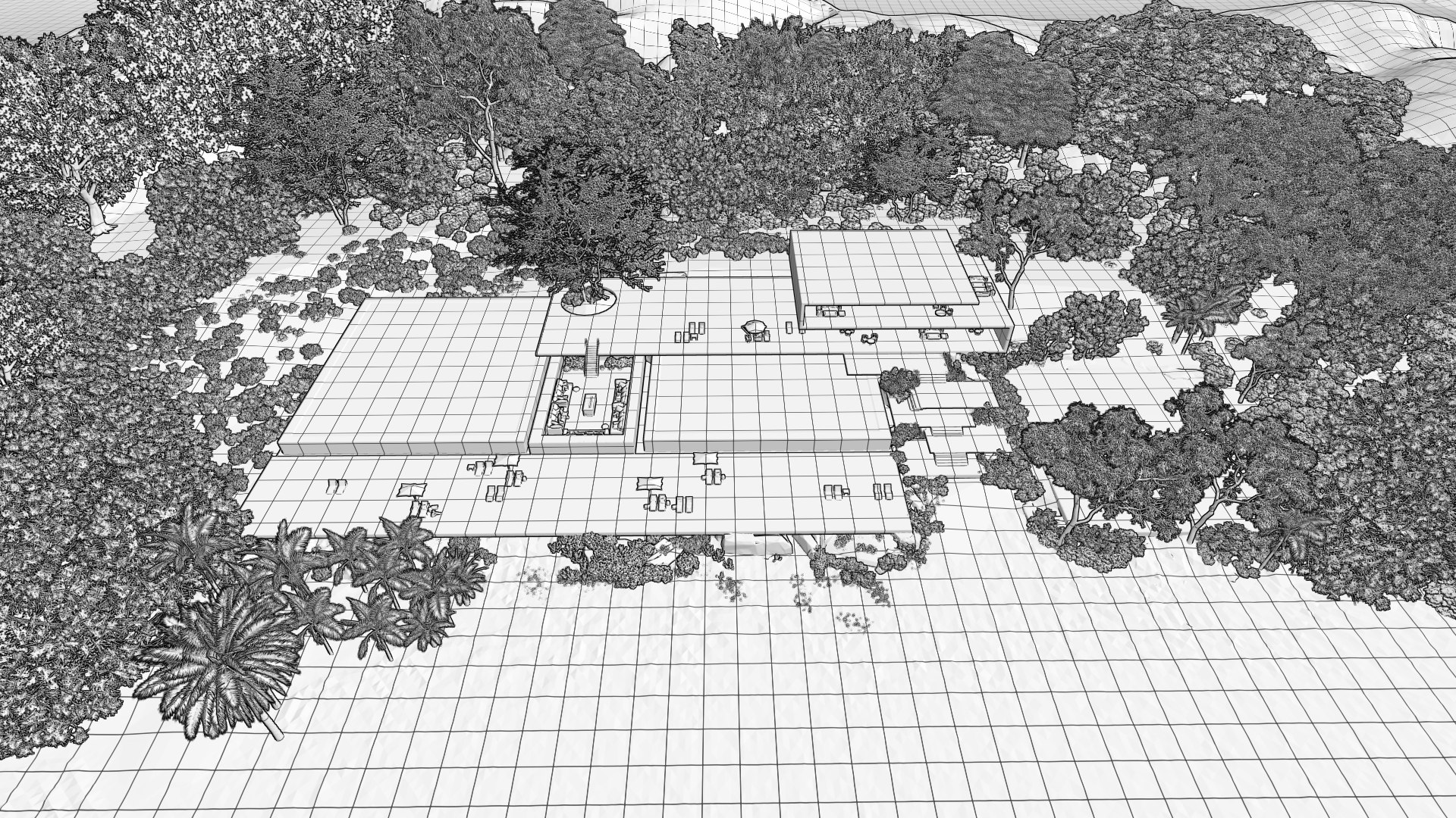 3D Folding Modern Architecture Beach House Villa Revit N Lumion Rocks ...