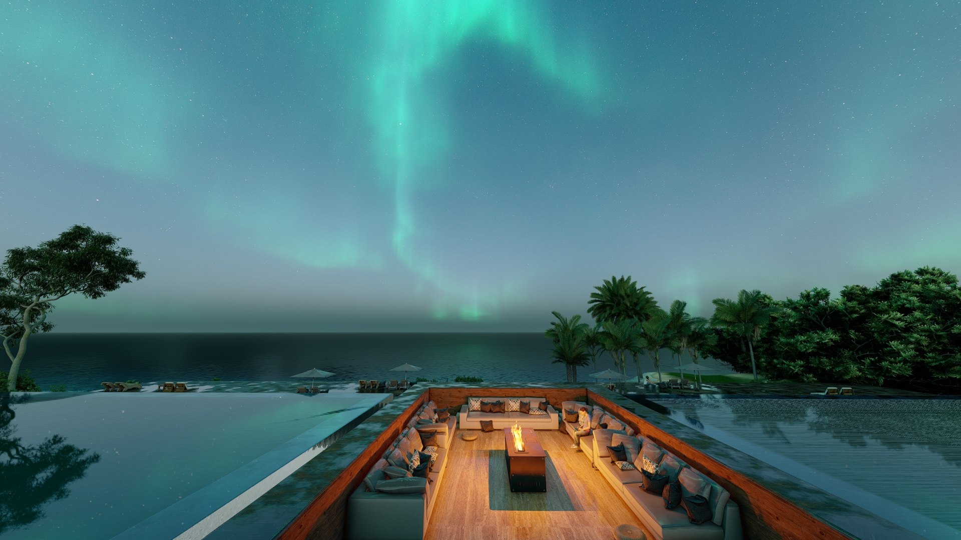 3D Folding Modern Architecture Beach House Villa Revit N Lumion Rocks ...