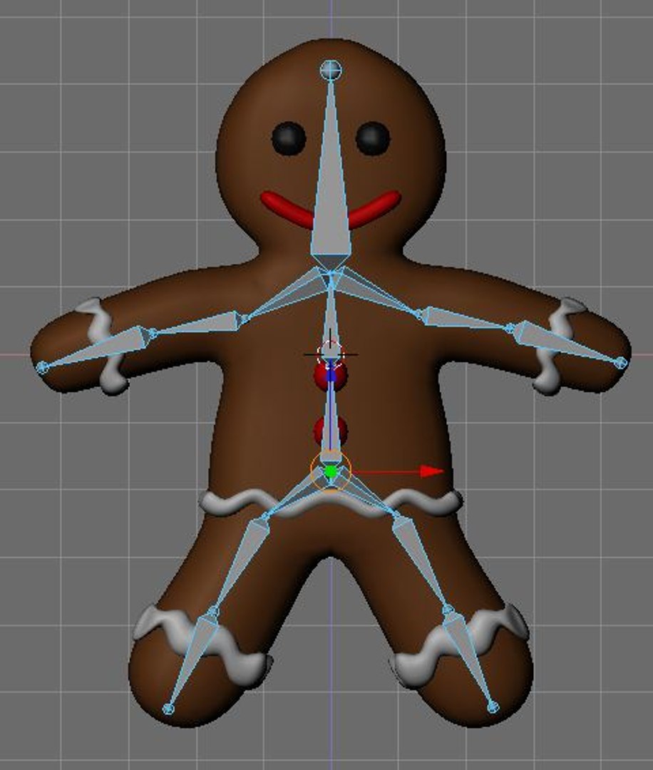 3d Gingerbread Man Ginger Model