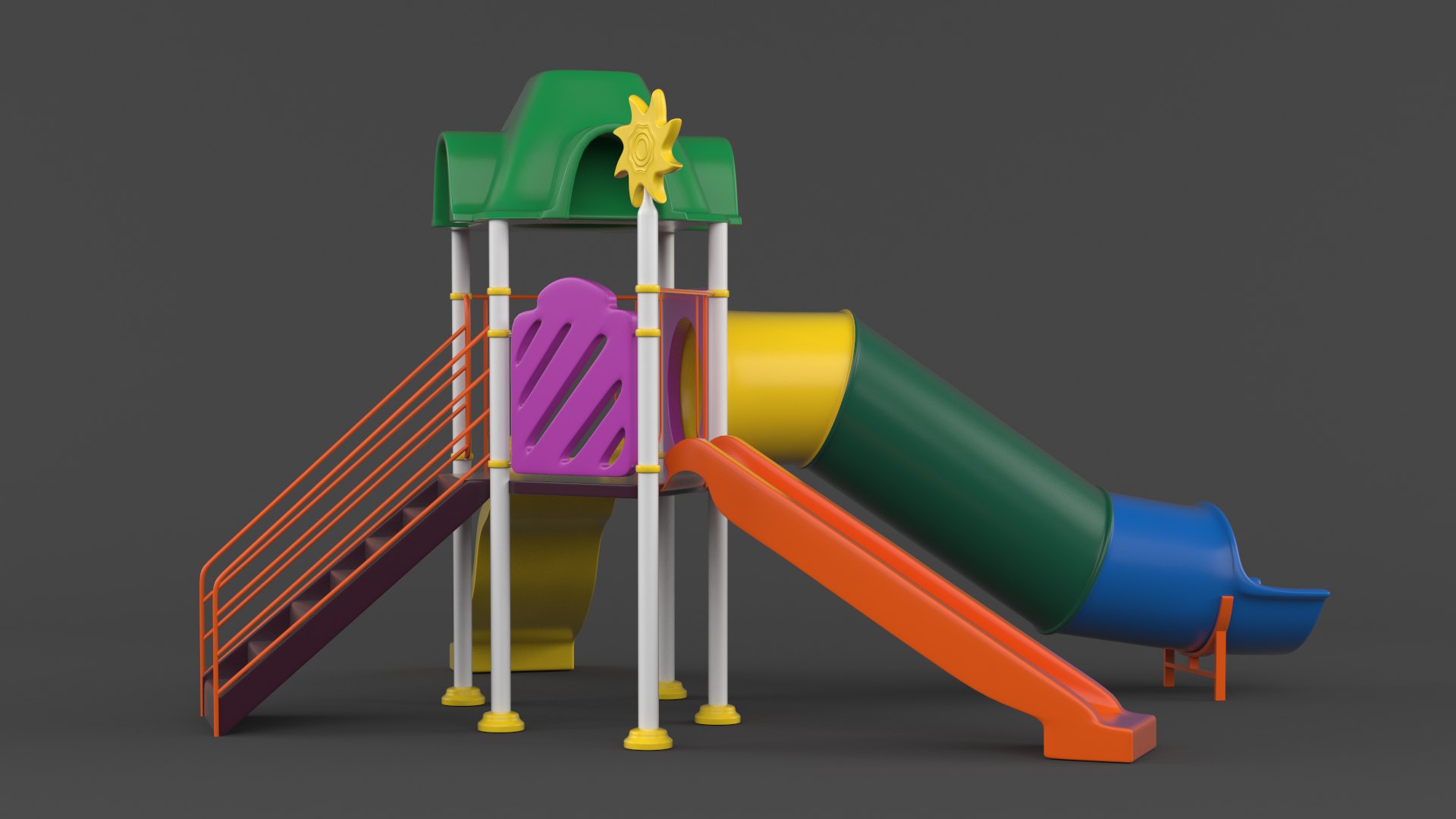Children Slide Playground 3D model - TurboSquid 2014078