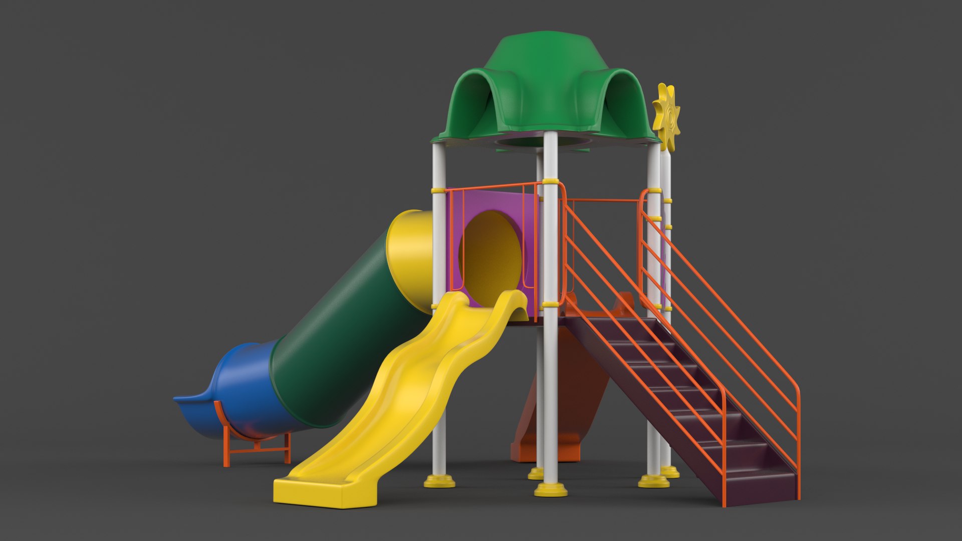 Children Slide Playground 3D model - TurboSquid 2014078