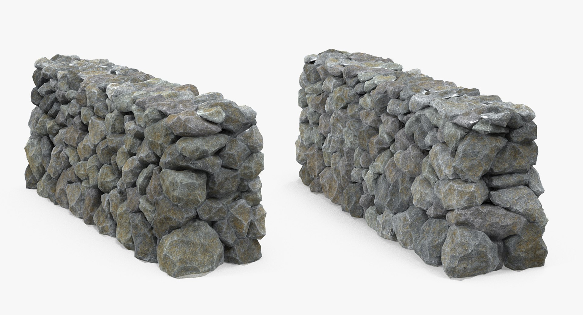 Block Stone Wall Model - TurboSquid 1408782