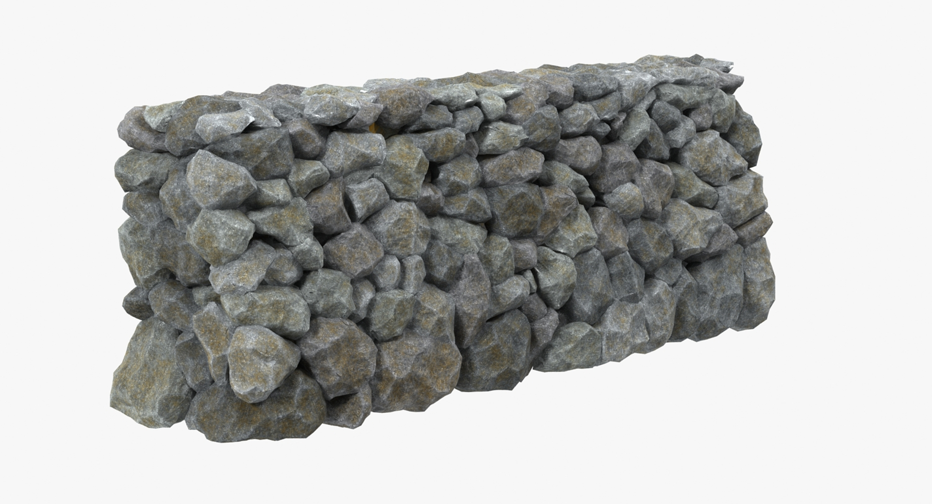 Block Stone Wall Model - TurboSquid 1408782