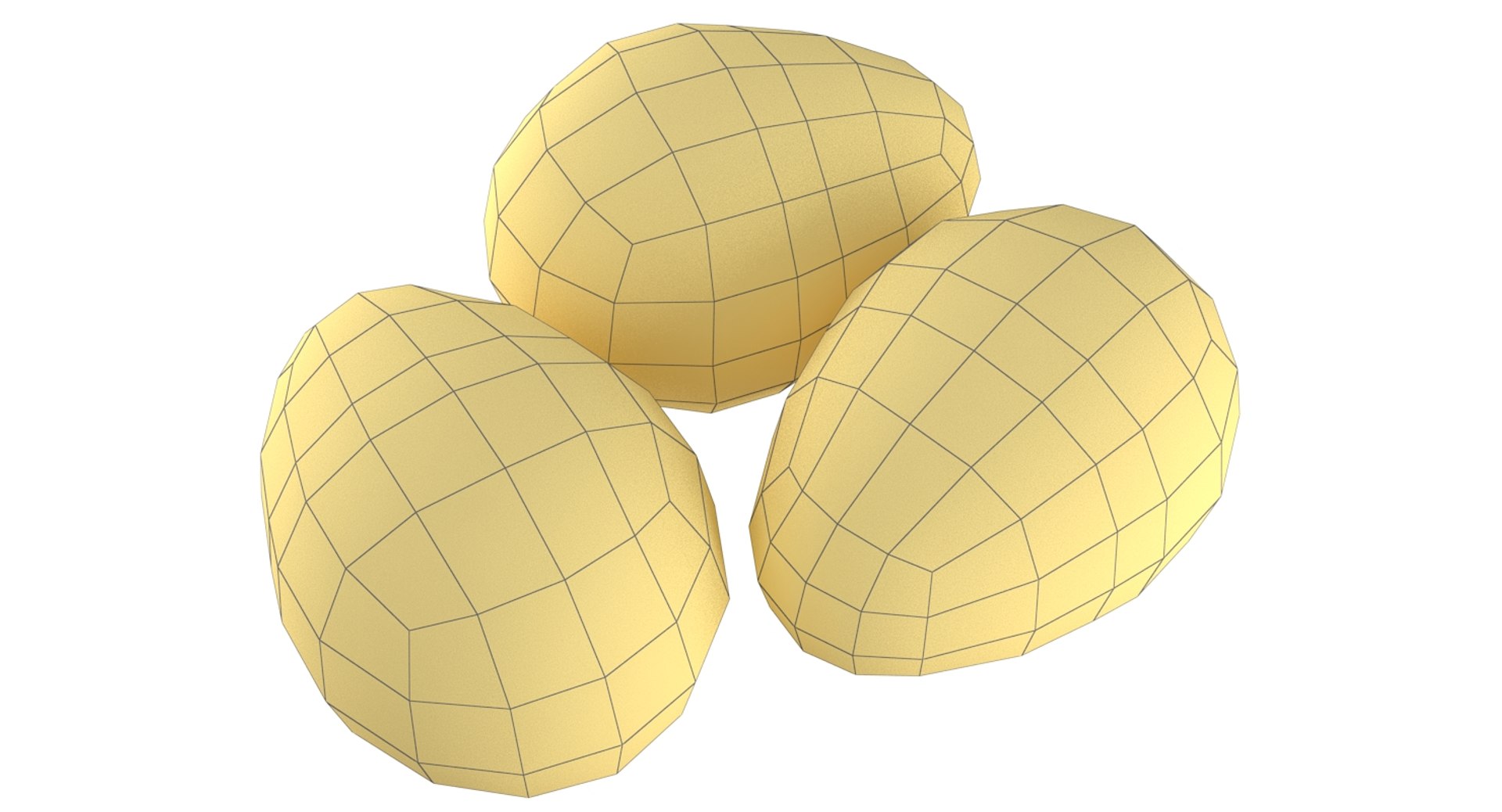 3d soft boiled egg model