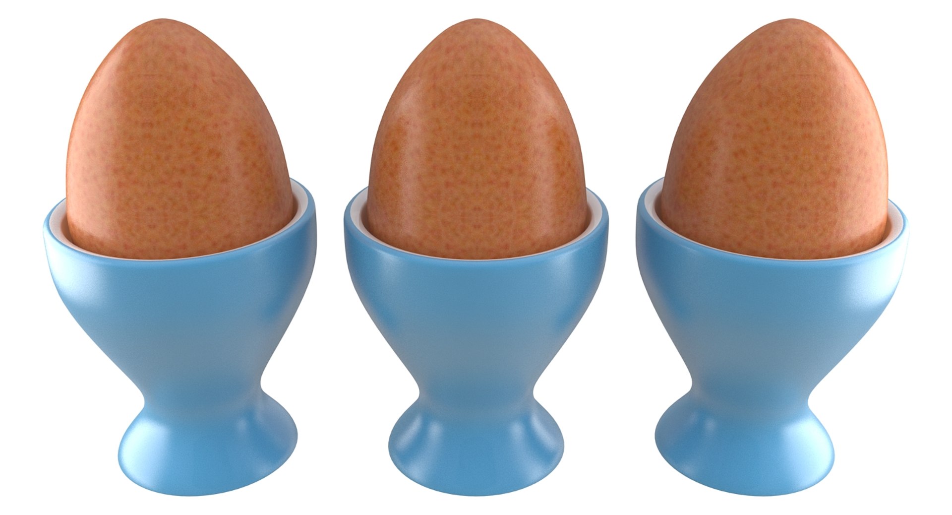 3d soft boiled egg model