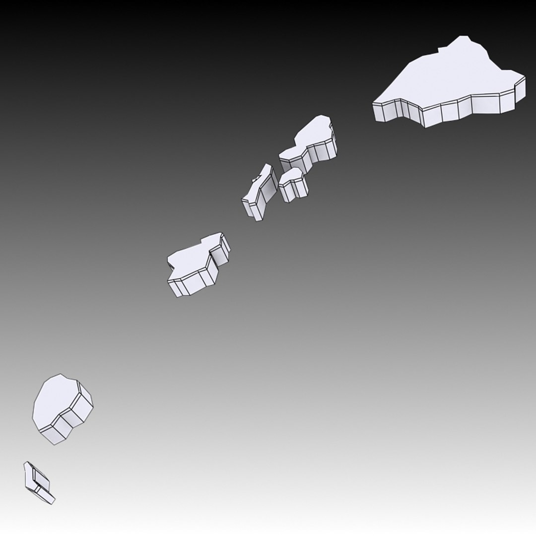 3D Political Hawaii Model - TurboSquid 1302798