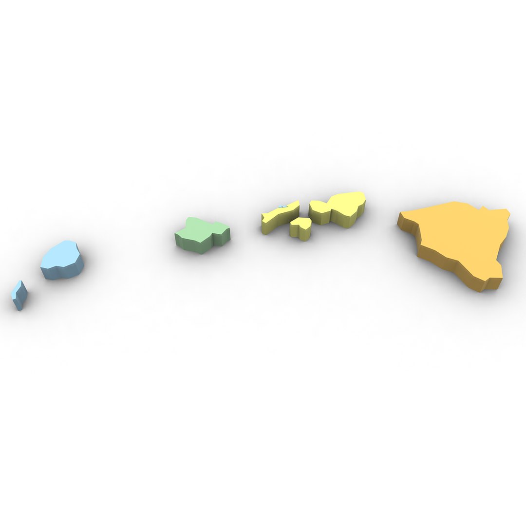 3D Political Hawaii Model - TurboSquid 1302798