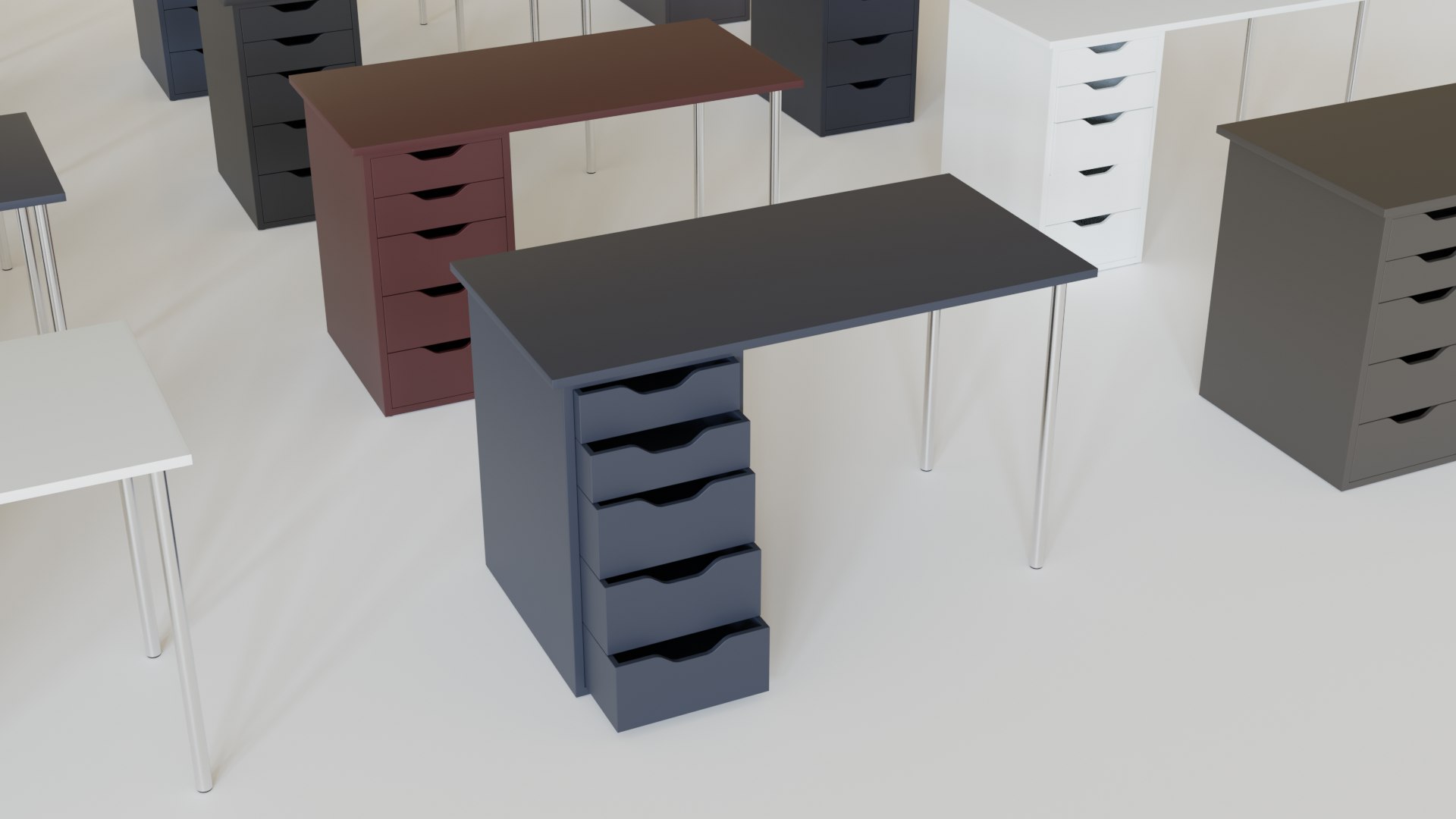 3D Office Desk Model - TurboSquid 1492957