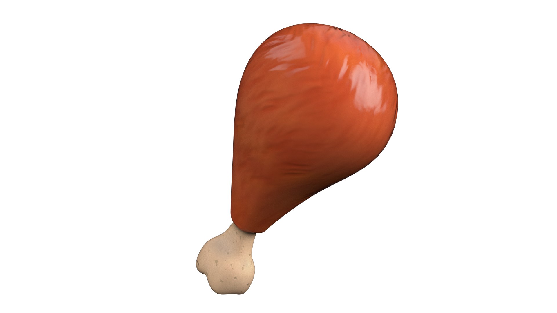3D Cartoon Fried Chicken Leg - TurboSquid 2081599