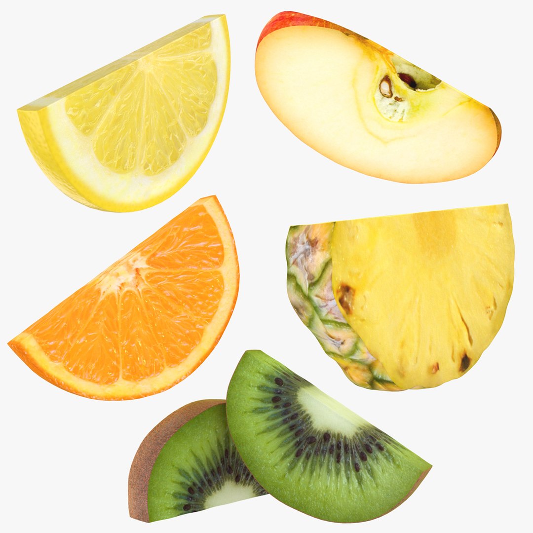 Half fruit slice 3D model - TurboSquid 1553606