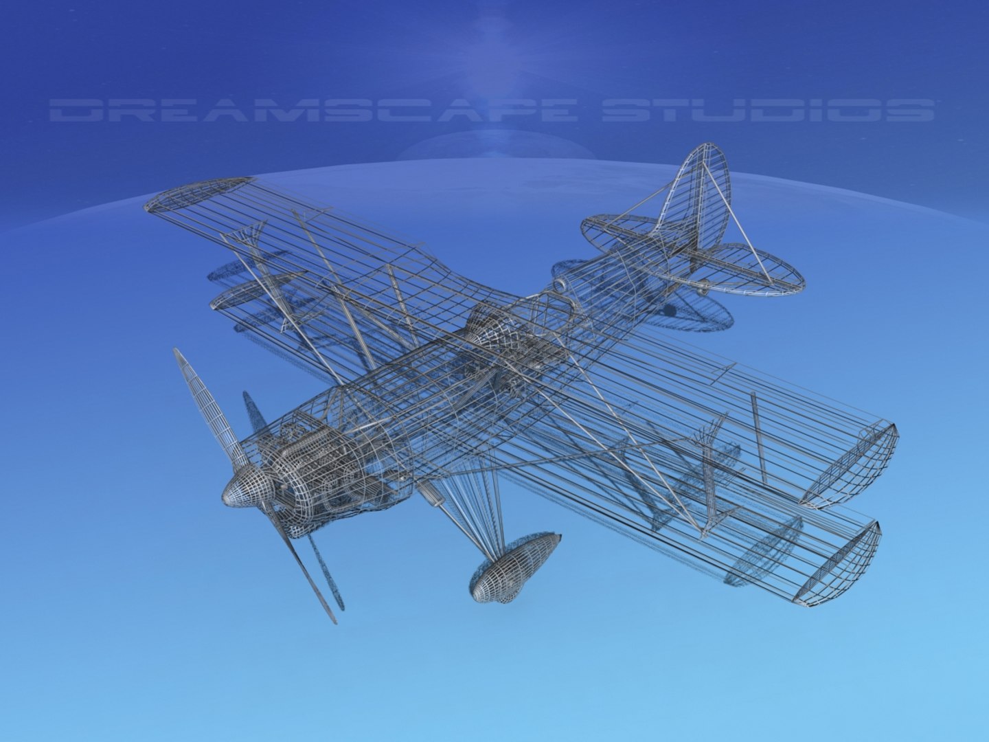 Propeller Acro Sport Biplane Dxf