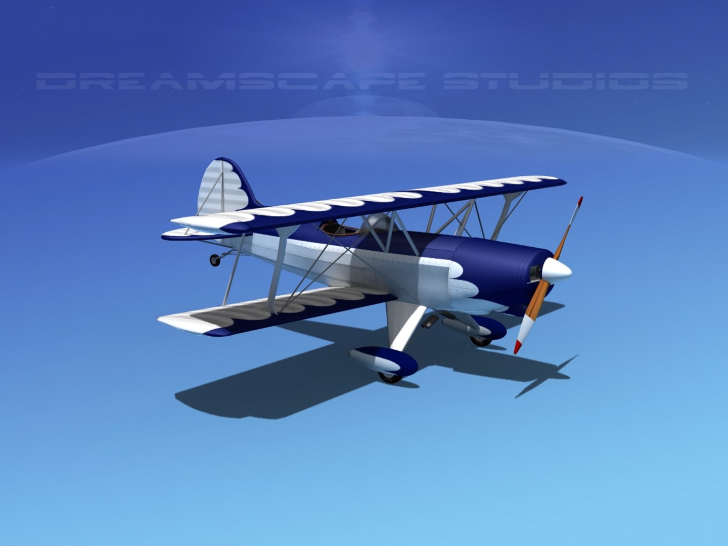 Propeller Acro Sport Biplane Dxf