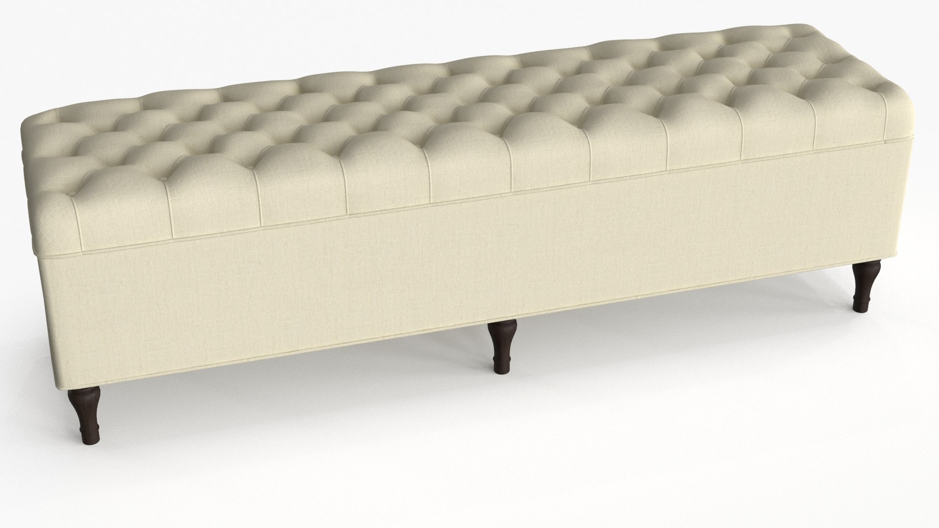 Tufted Upholstered Storage Bench 3D Model - TurboSquid 2127736