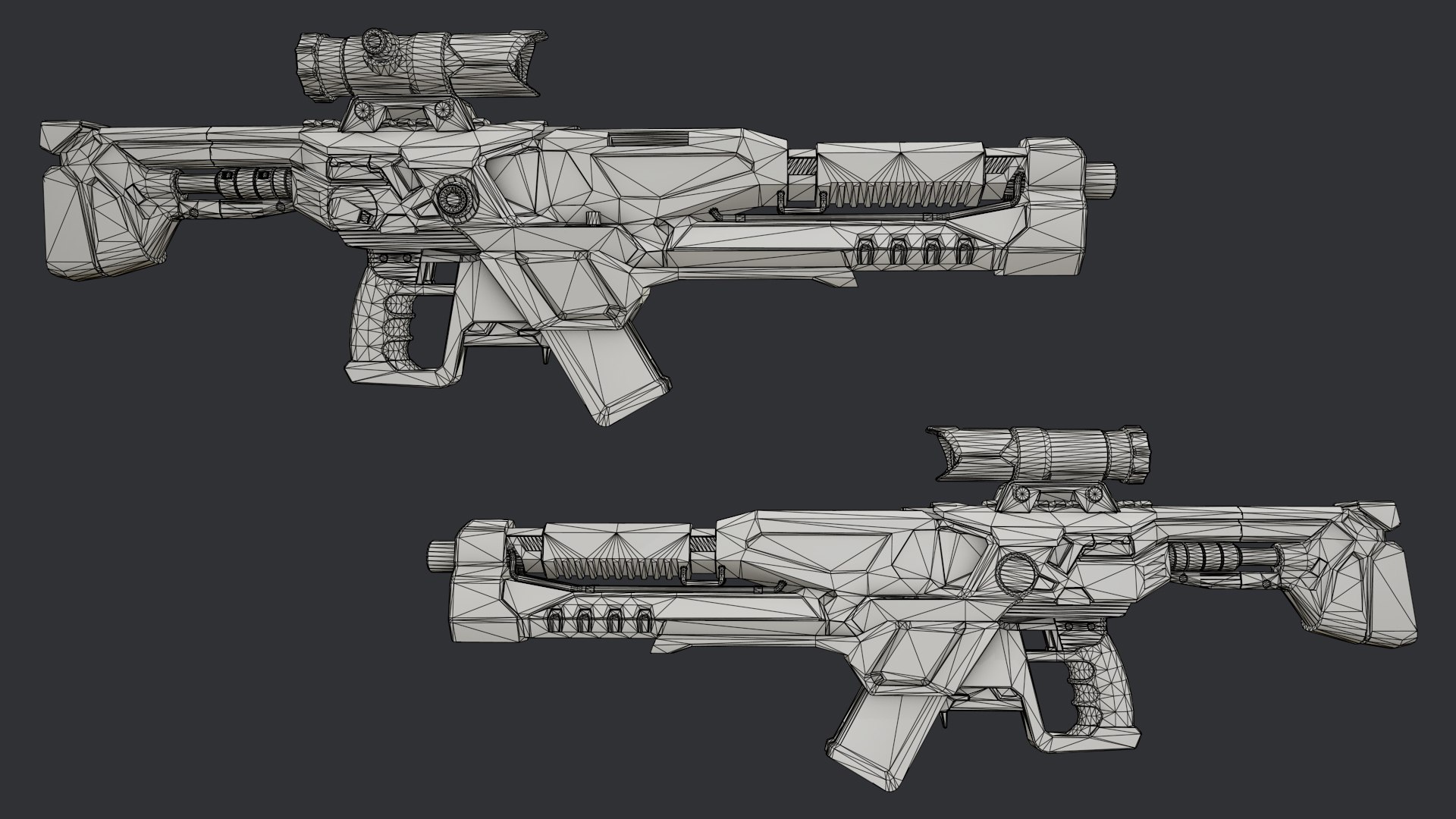 Futuristic Assault Rifle 3D Model - TurboSquid 2212348