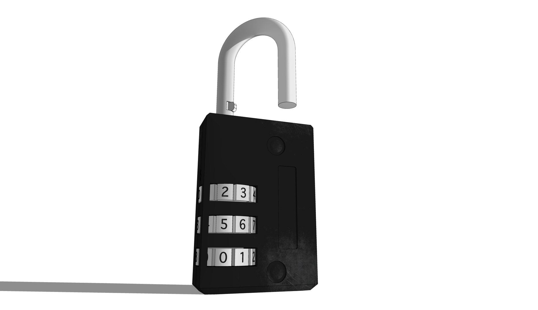 3D 3 Dial Sesame Lock Combination Lock - TurboSquid 1916013