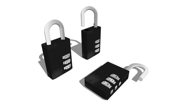 Combination Padlock SketchUp Models for Download | TurboSquid