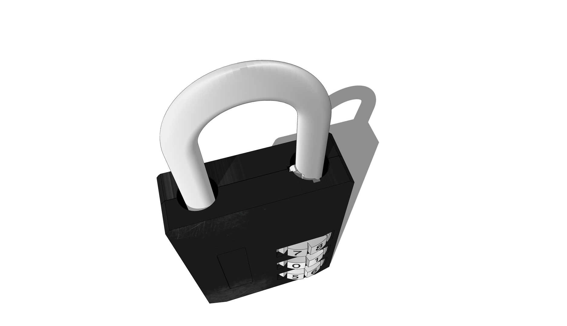 3D 3 Dial Sesame Lock Combination Lock - TurboSquid 1916013