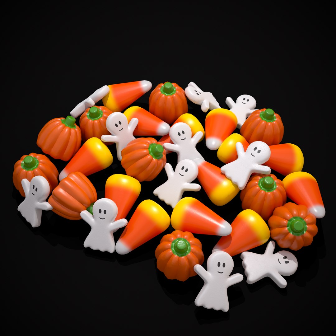 3D model Ghost Candy Halloween Mix - TurboSquid 2122590