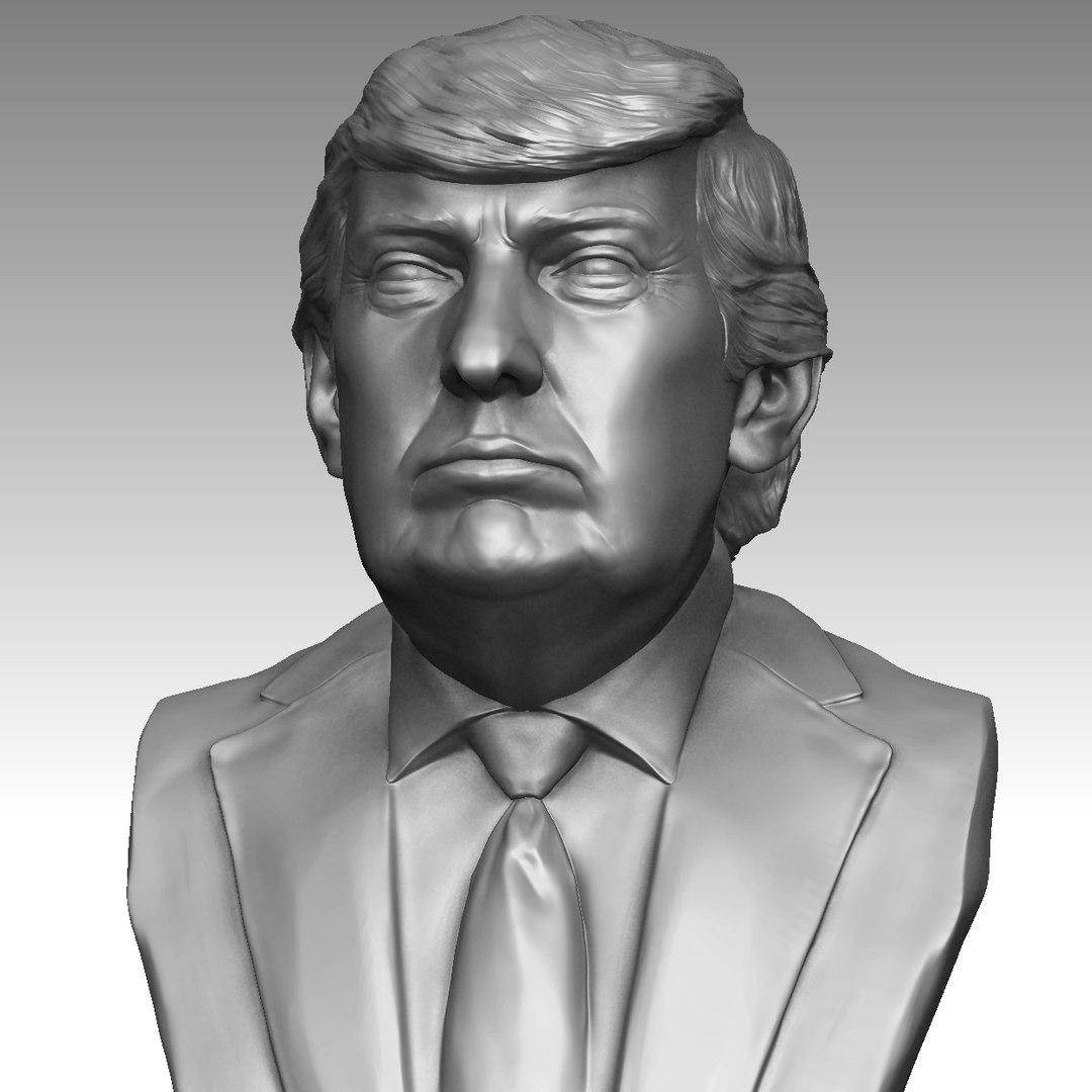 3D Donald Trump Bust Model - TurboSquid 1181782