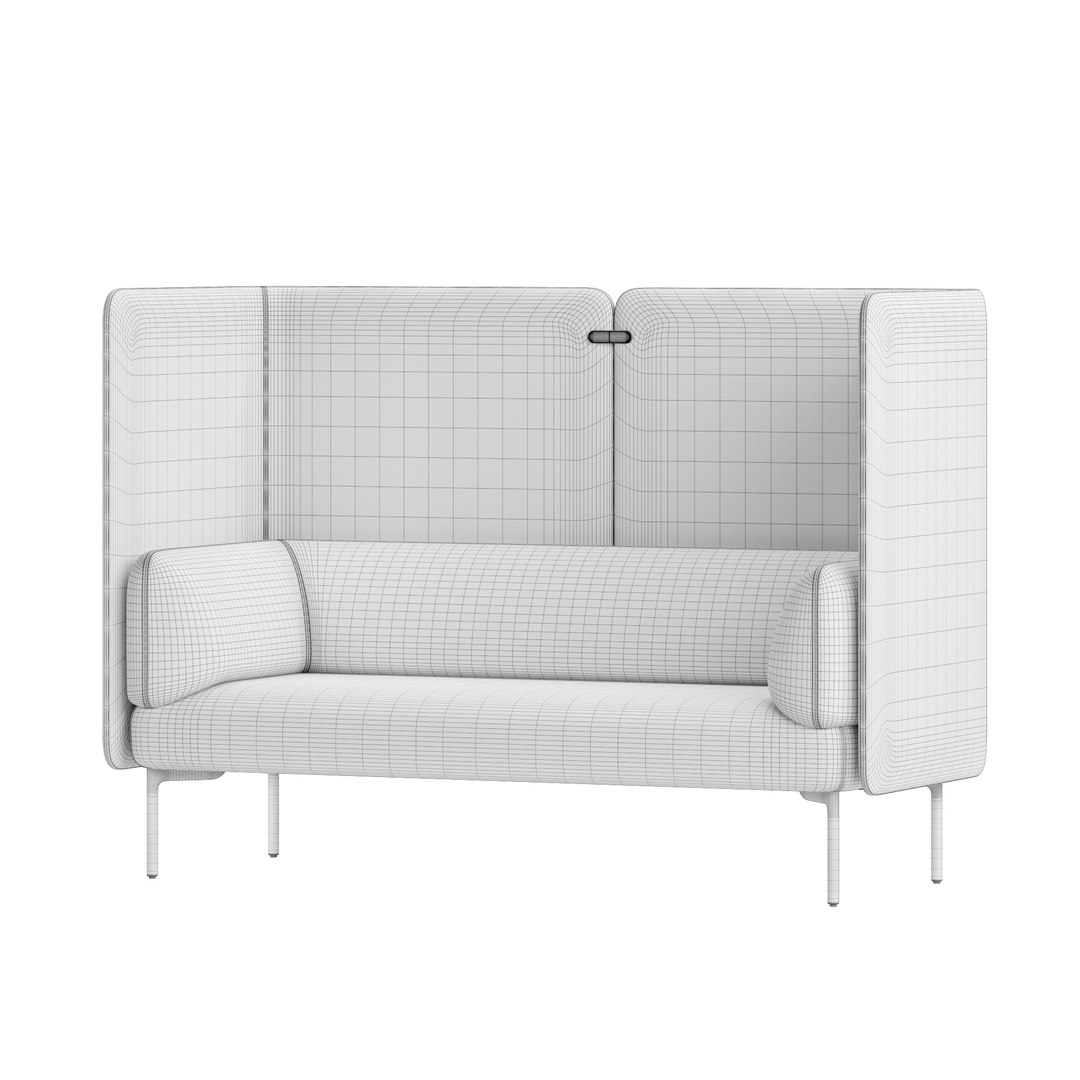 Haworth Cabana Two Seat Sofa S9C2-H 3D Model - TurboSquid 2271264