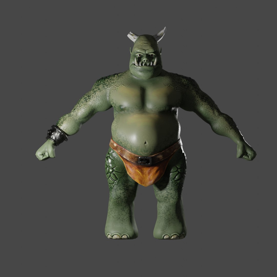 Fat Green Ogre 3D Model - TurboSquid 1621341