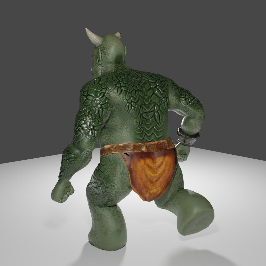 Fat Green Ogre 3D Model - TurboSquid 1621341