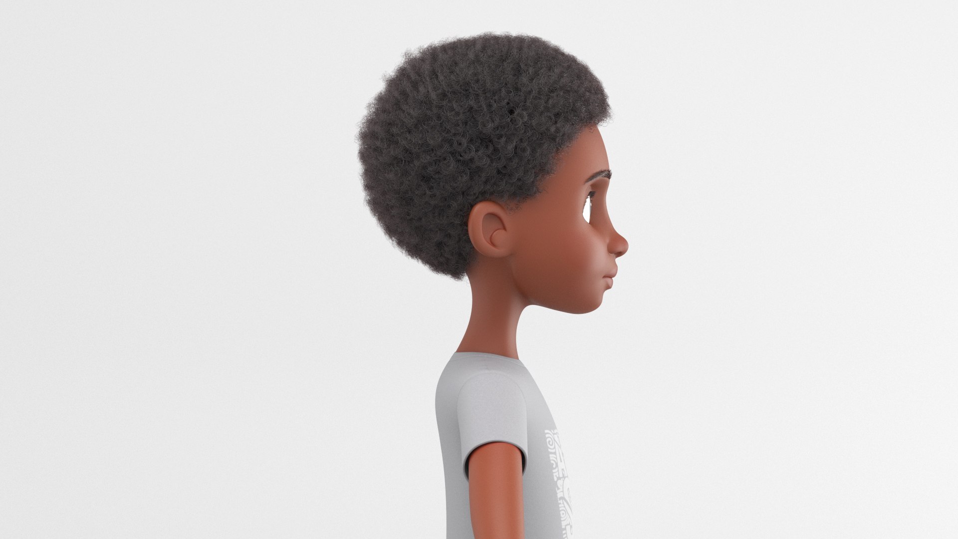 3D Cartoon Kid American African Model - TurboSquid 2516355