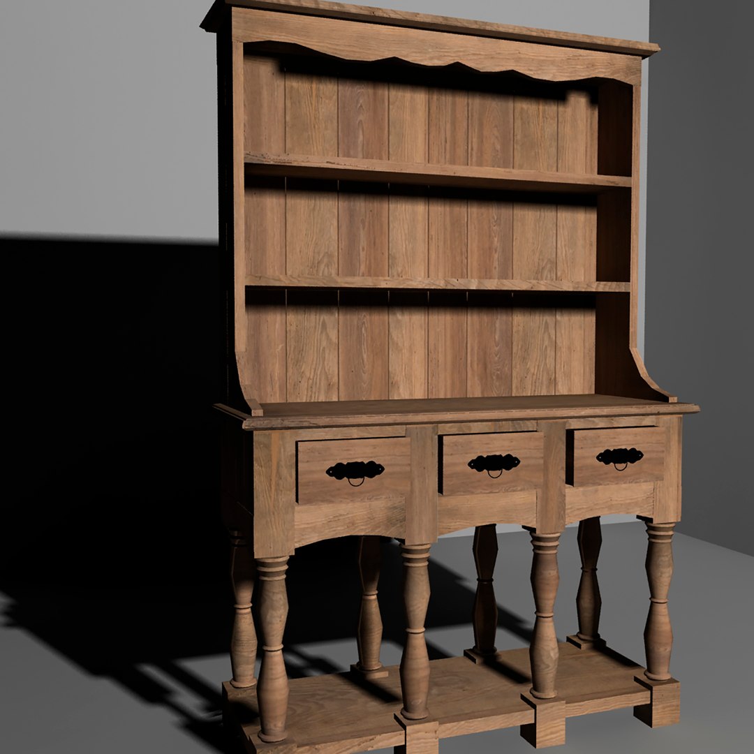 3D Medieval Cupboard - TurboSquid 1677001