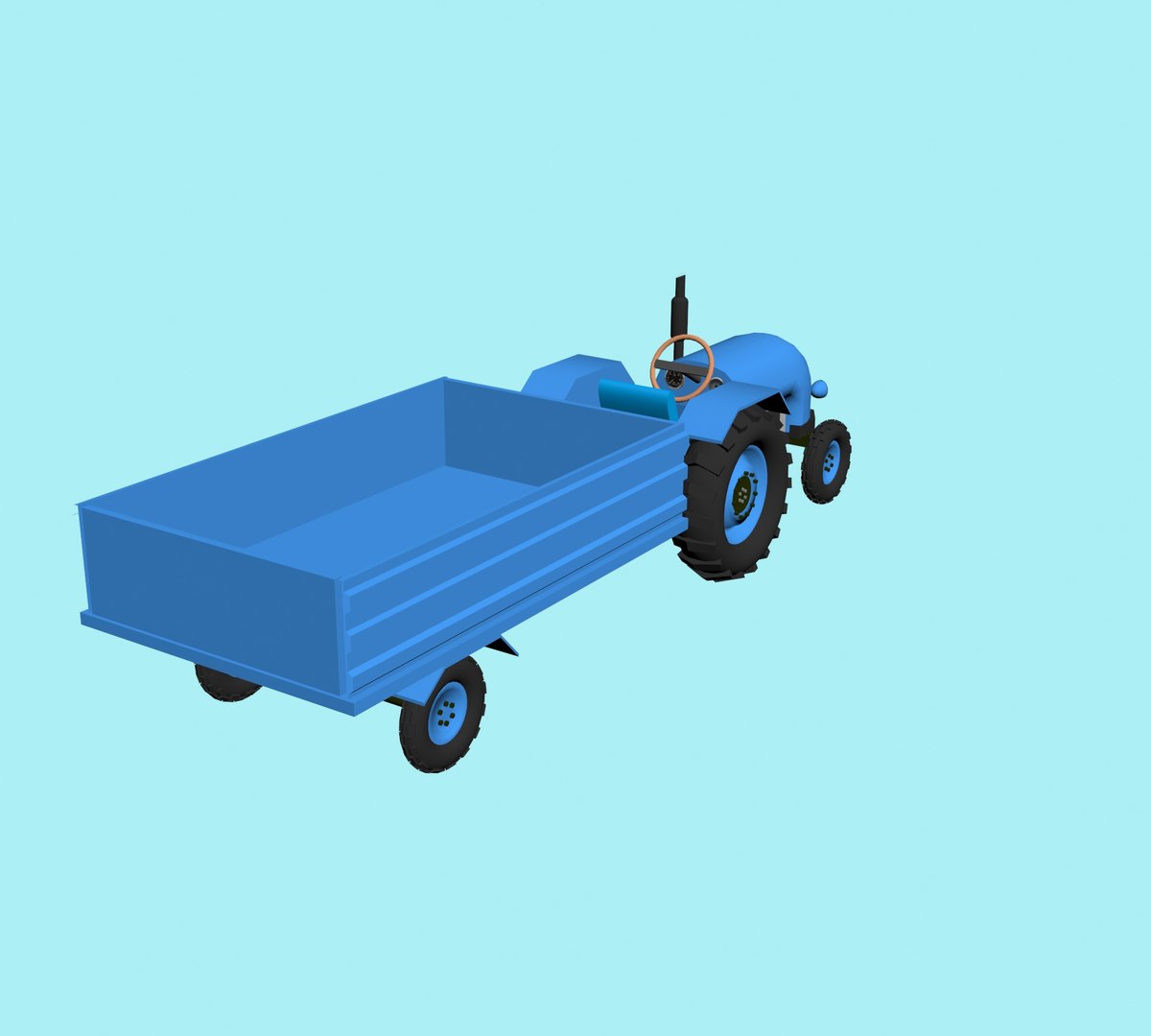 Cartoon Tractor Trailer 3D - TurboSquid 2162169