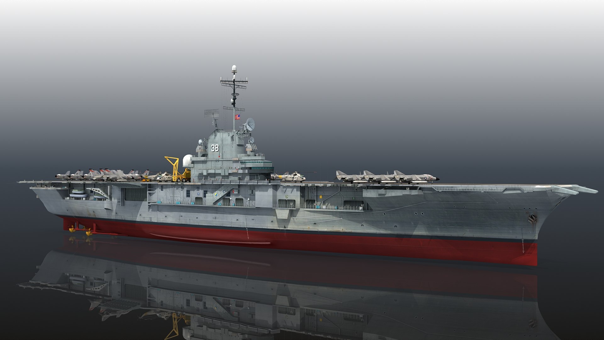Uss shangri-la cvs 38 3D model - TurboSquid 1537774