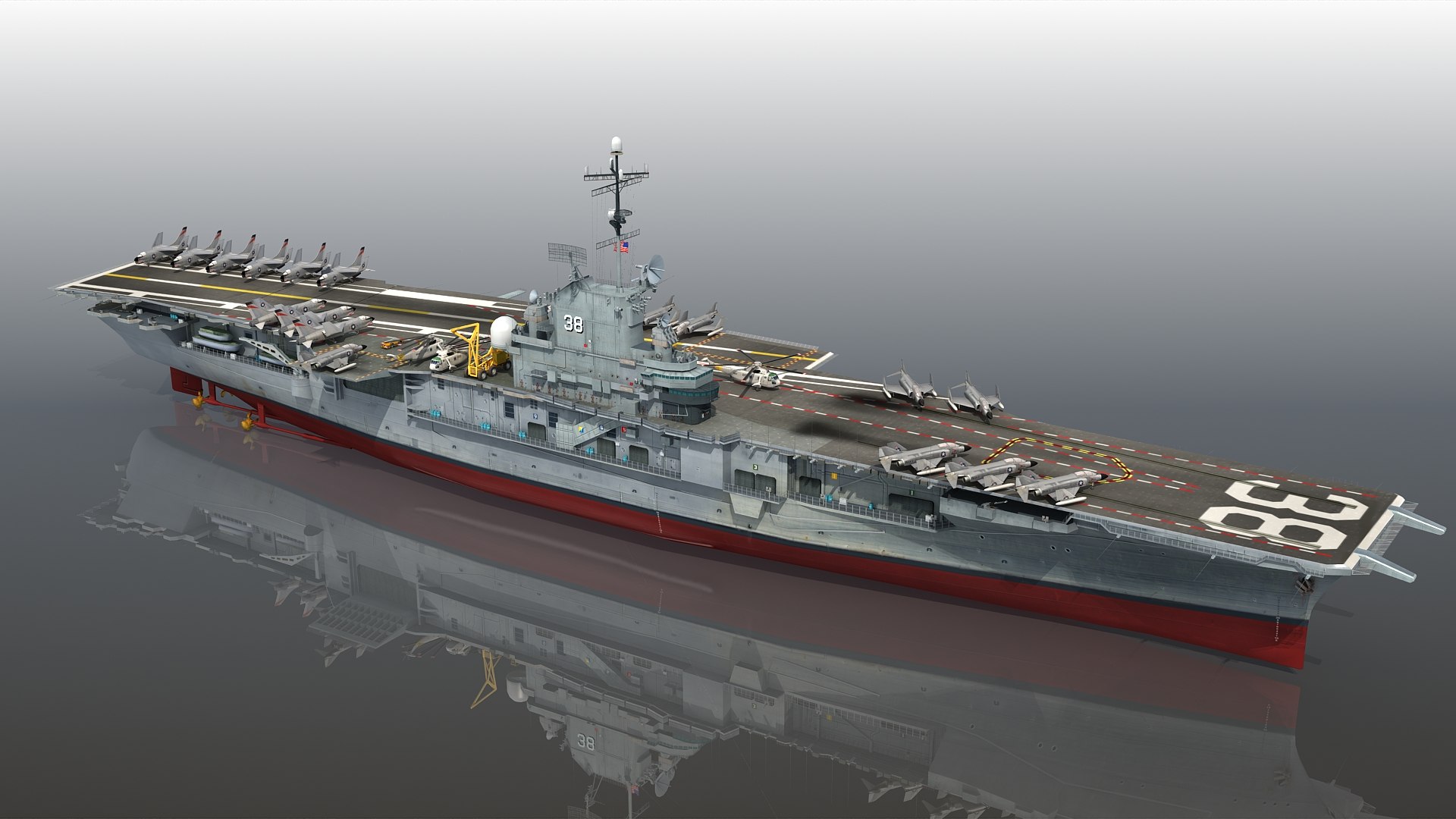 Uss shangri-la cvs 38 3D model - TurboSquid 1537774