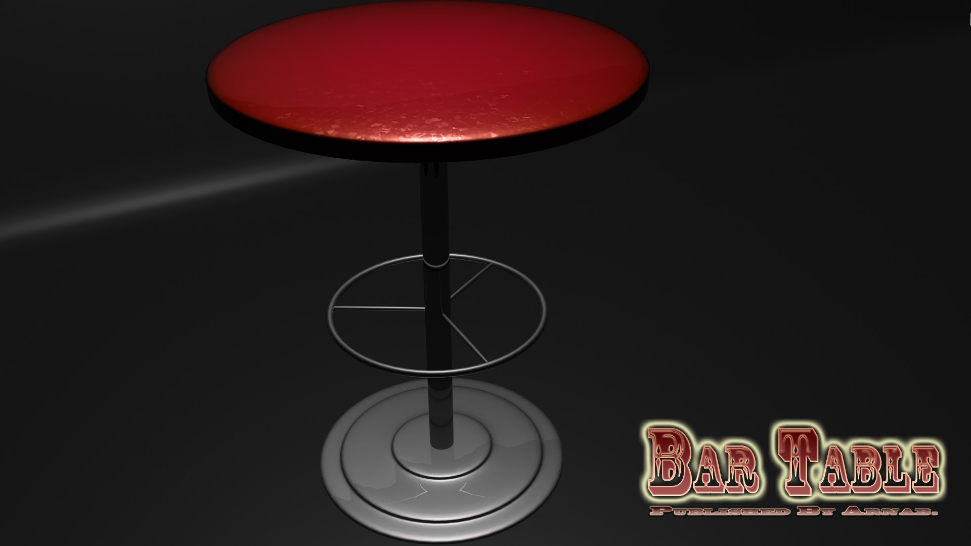 3d model bar table
