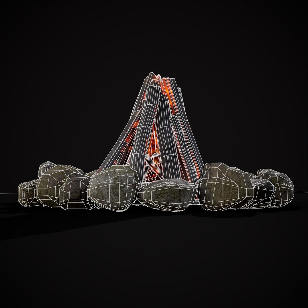 Small Round Camp Fire 3D Model - TurboSquid 1973765