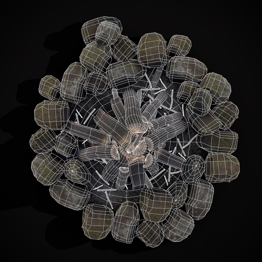 Small Round Camp Fire 3D Model - TurboSquid 1973765