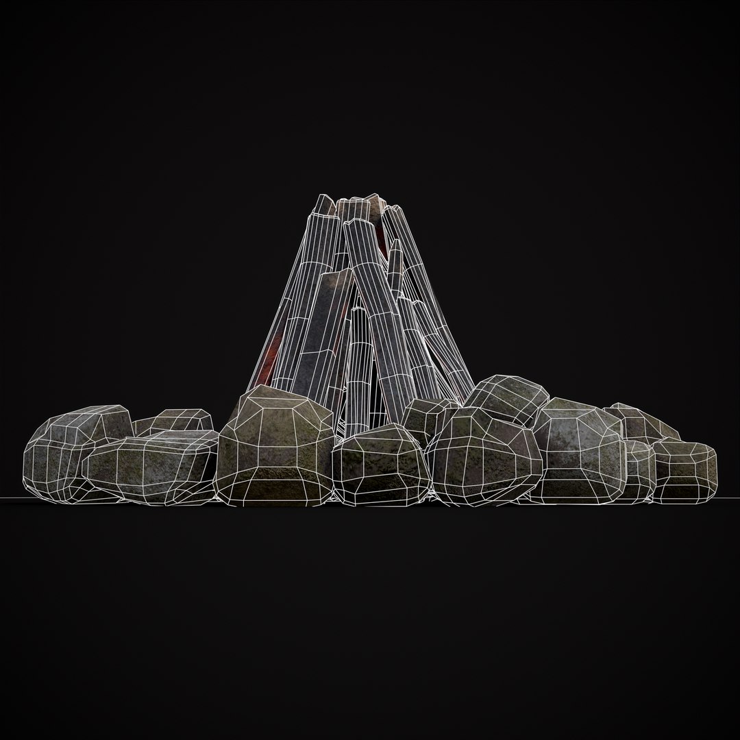 Small Round Camp Fire 3D Model - TurboSquid 1973765