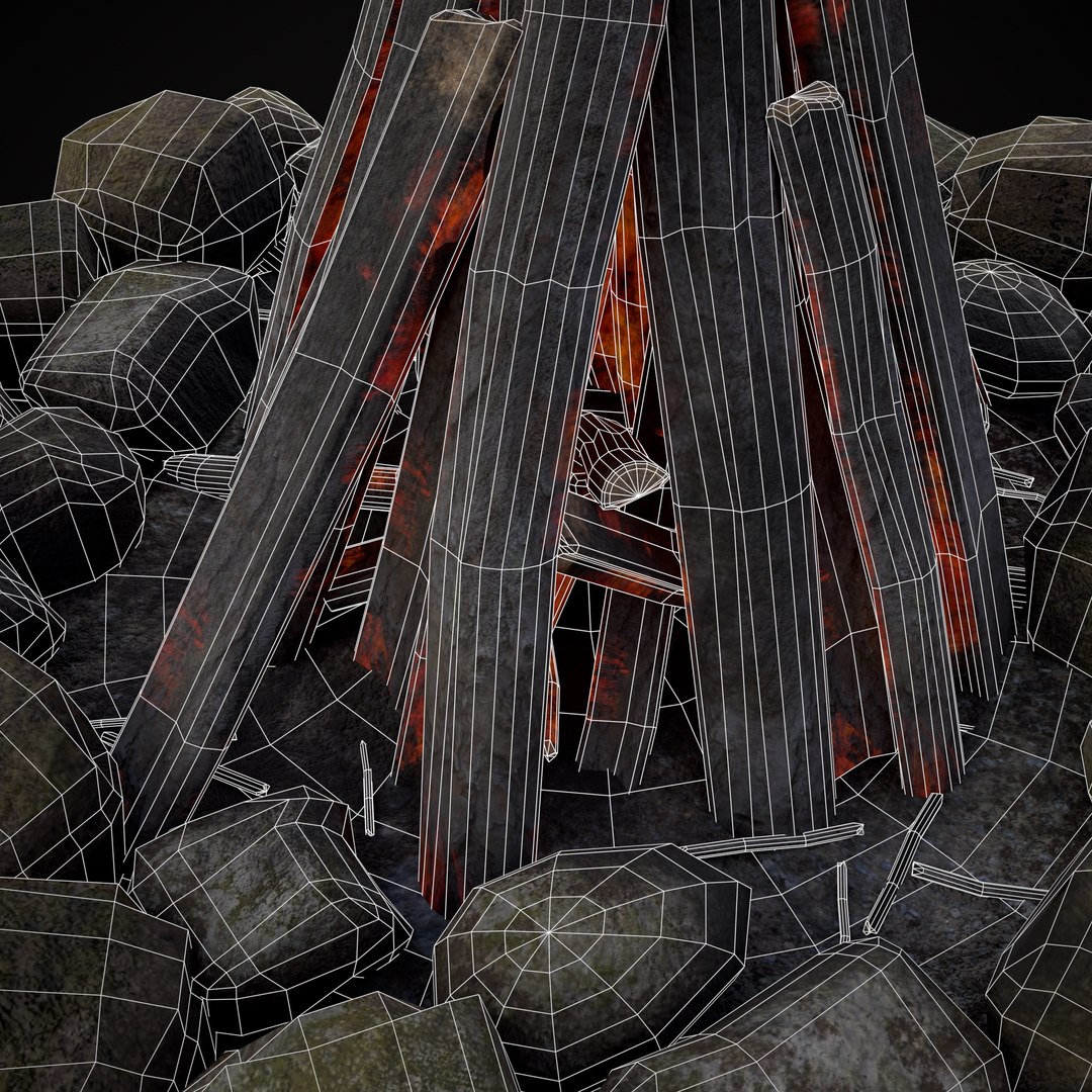 Small Round Camp Fire 3D Model - TurboSquid 1973765