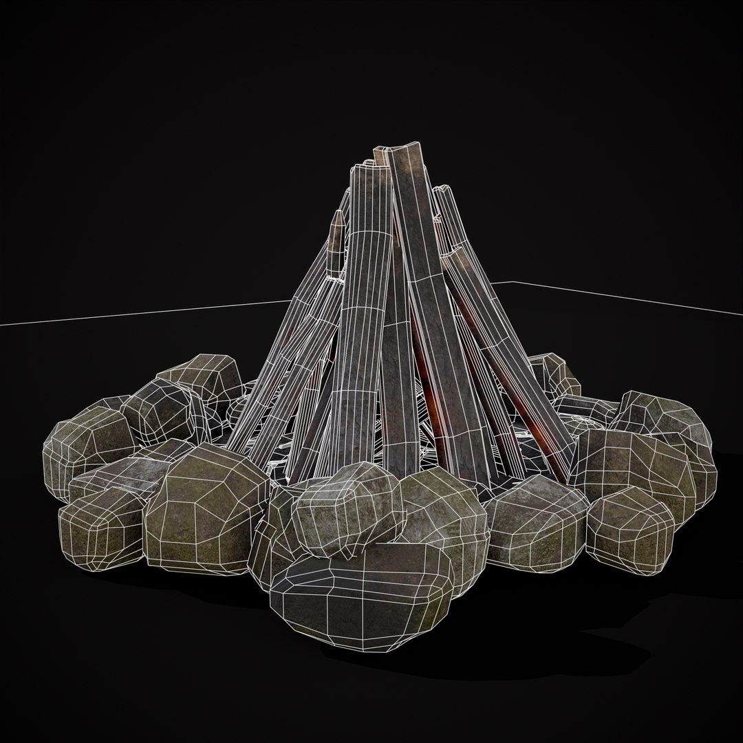 Small Round Camp Fire 3D Model - TurboSquid 1973765