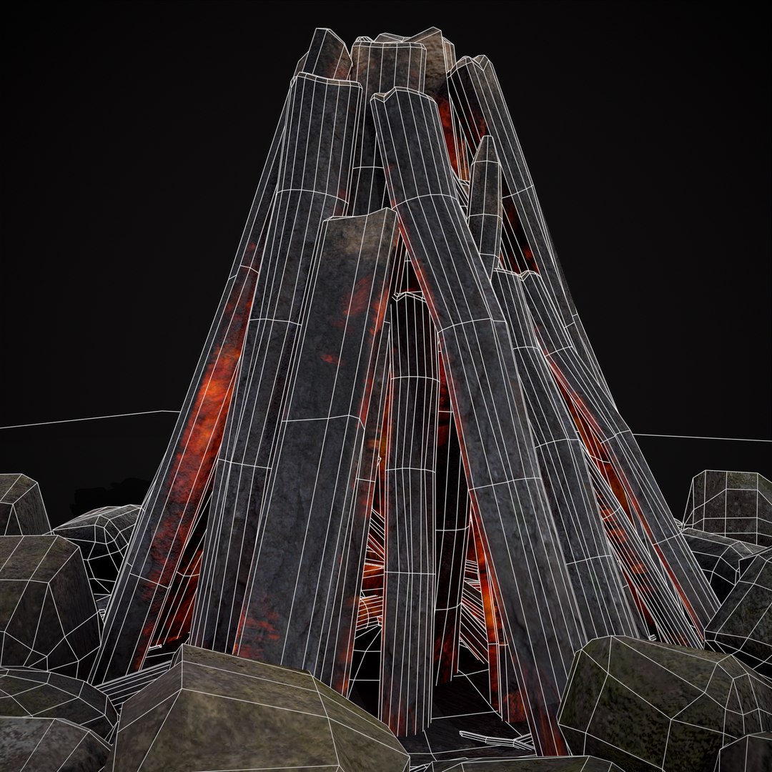 Small Round Camp Fire 3D Model - TurboSquid 1973765