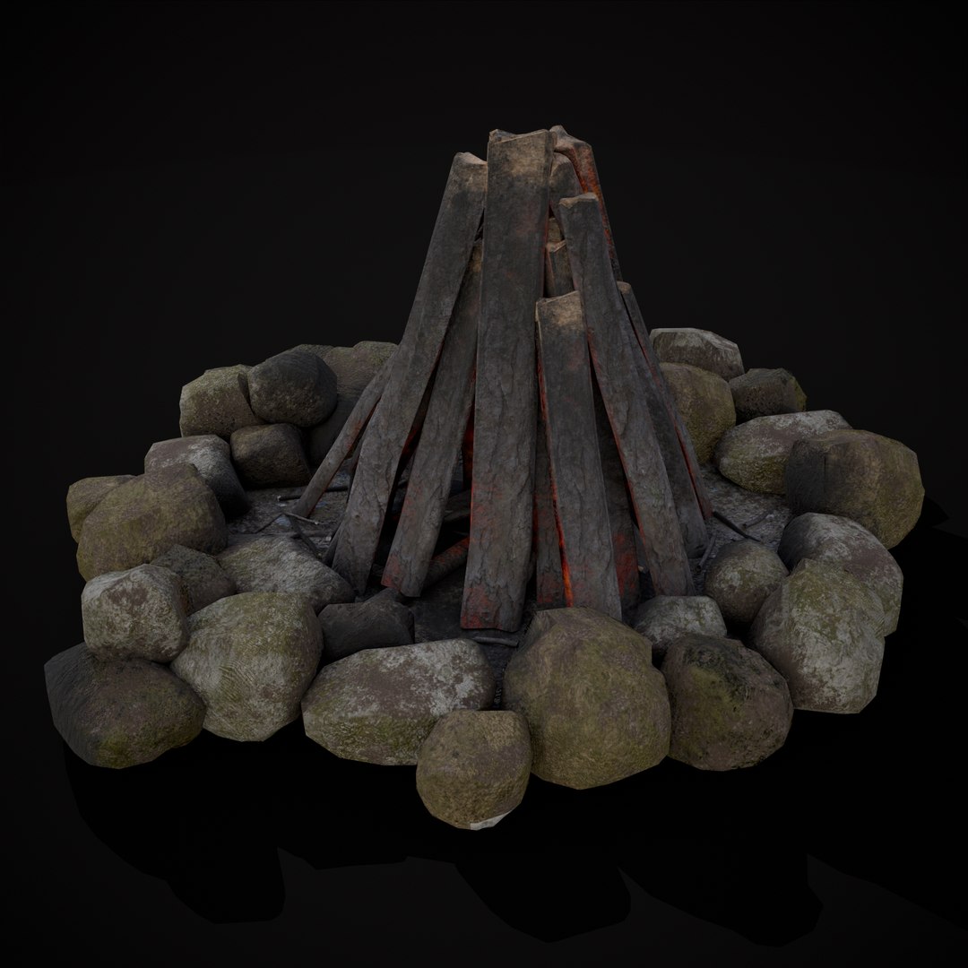 Small Round Camp Fire 3D Model - TurboSquid 1973765