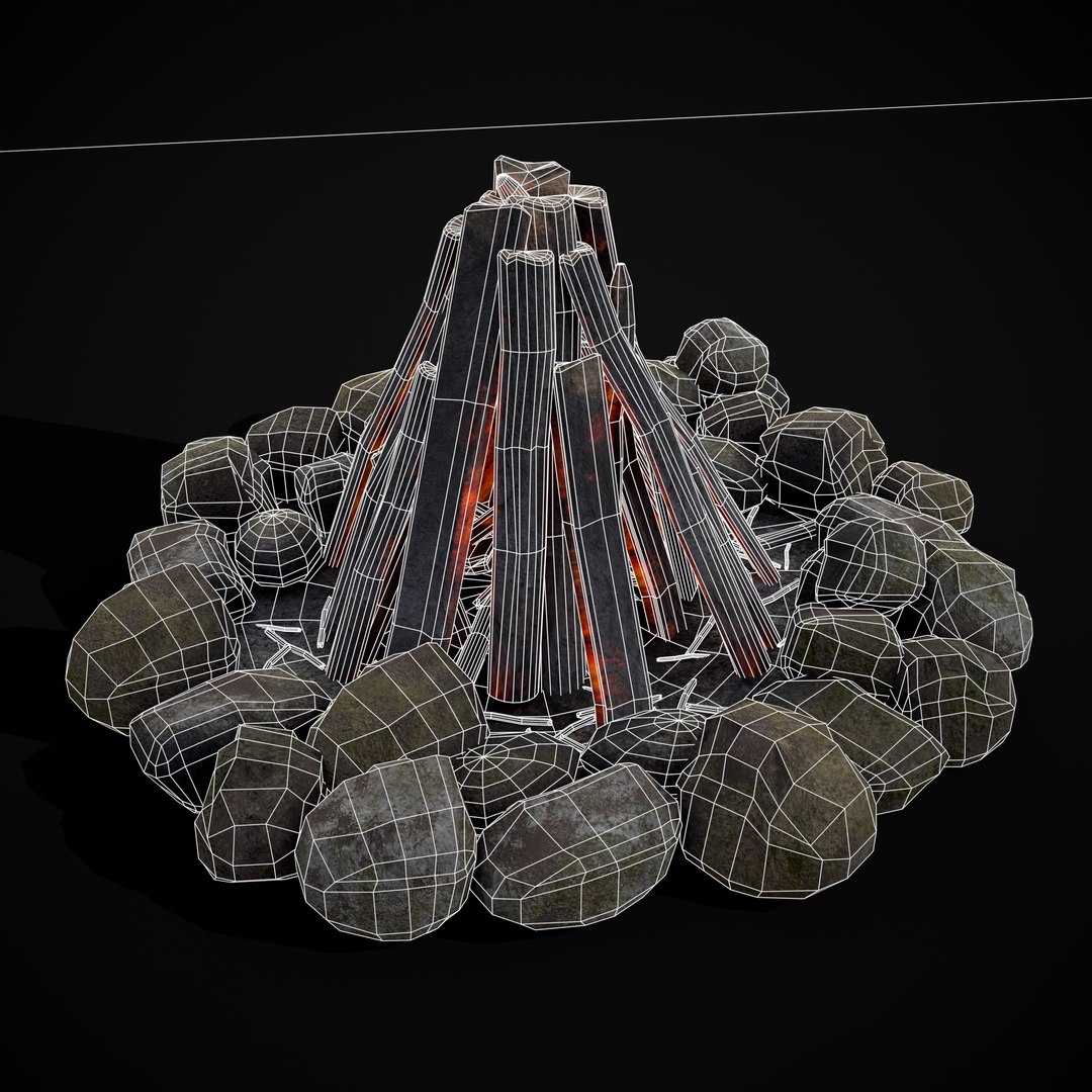 Small Round Camp Fire 3D Model - TurboSquid 1973765