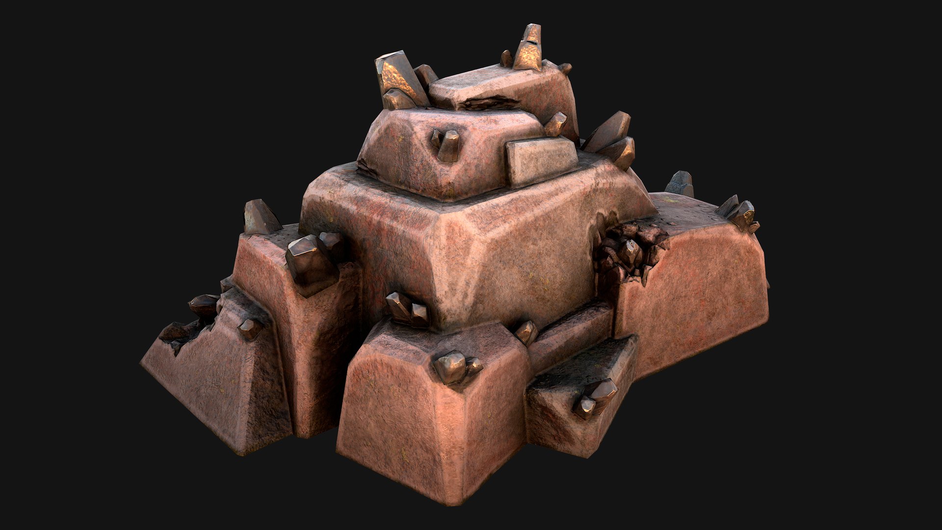 3D Deposits Of Tin Ore Stones And Rocks Model - TurboSquid 2286165