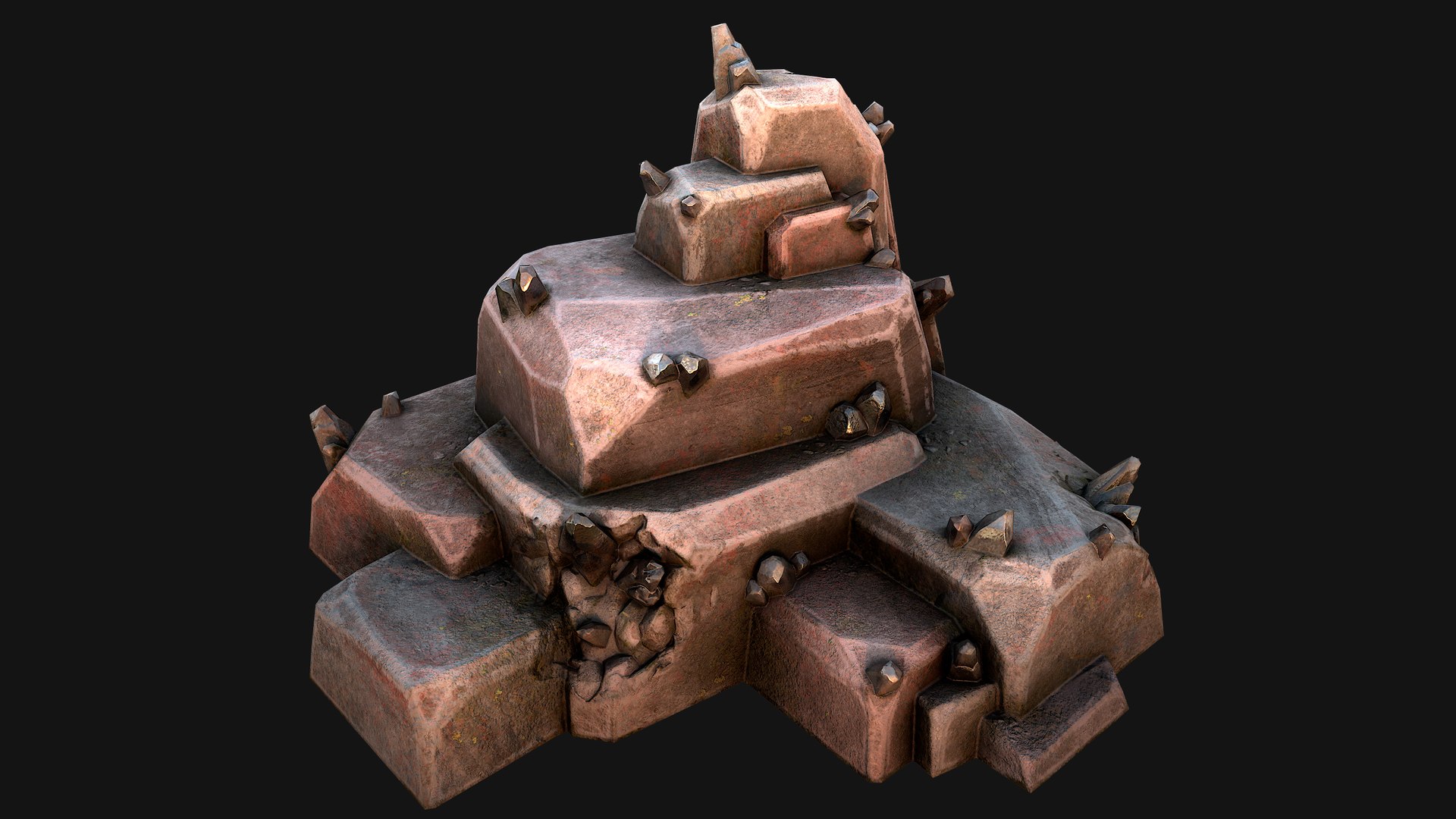 3D Deposits Of Tin Ore Stones And Rocks Model - TurboSquid 2286165
