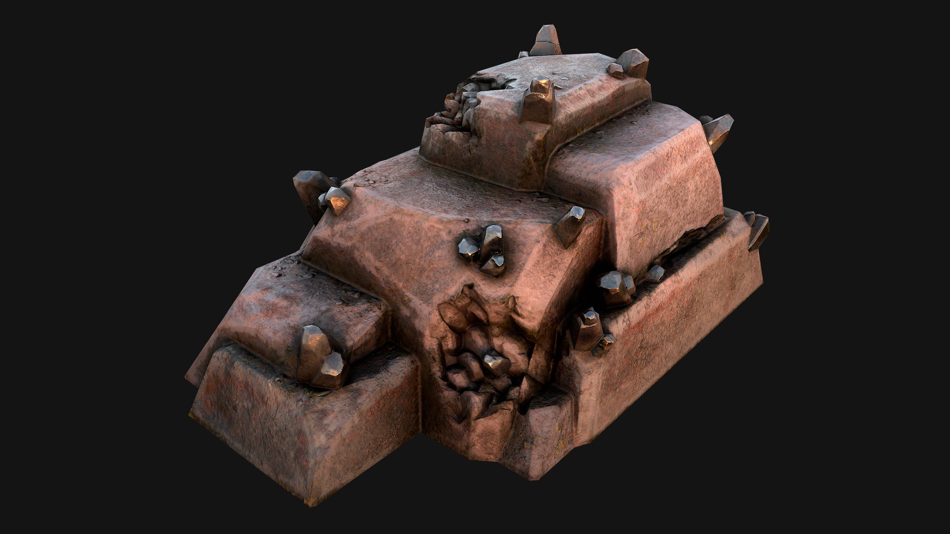 3D Deposits Of Tin Ore Stones And Rocks Model - TurboSquid 2286165