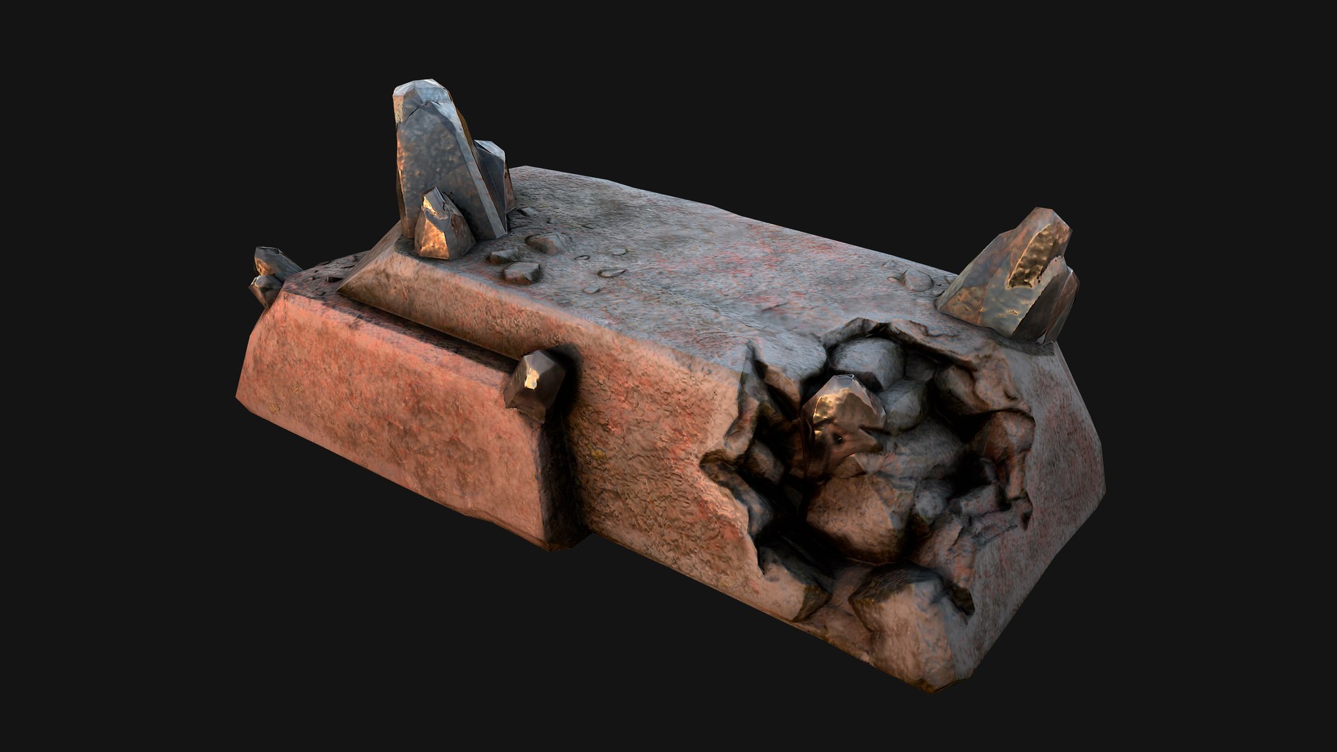 3D Deposits Of Tin Ore Stones And Rocks Model - TurboSquid 2286165