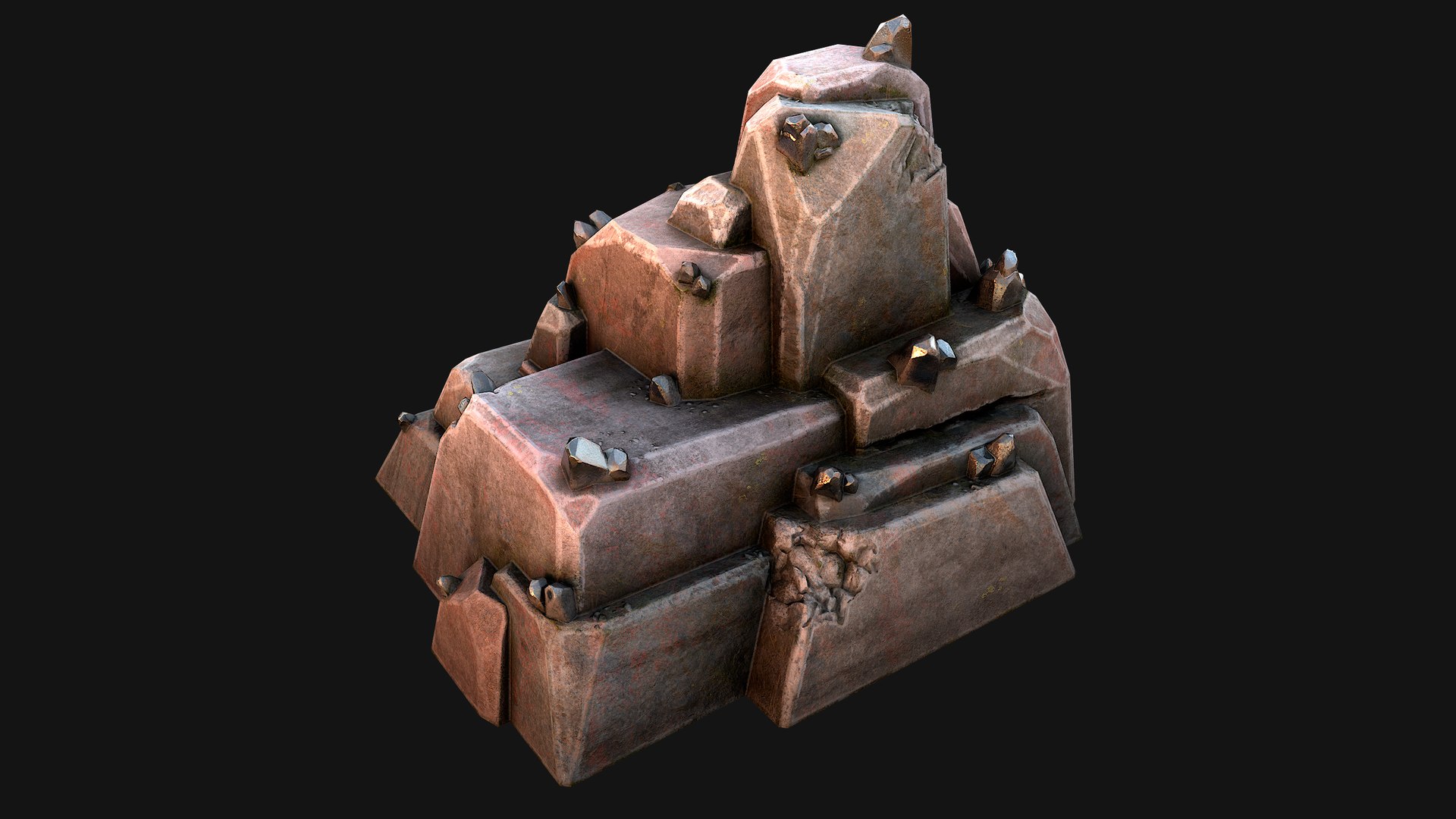 3D Deposits Of Tin Ore Stones And Rocks Model - TurboSquid 2286165