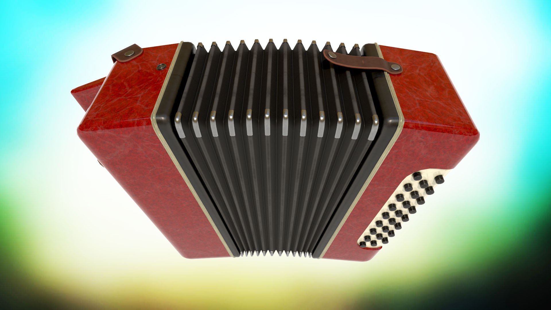 3D Musical Instrument Accordion Button Accordion Low-poly Model - TurboSquid 2039672