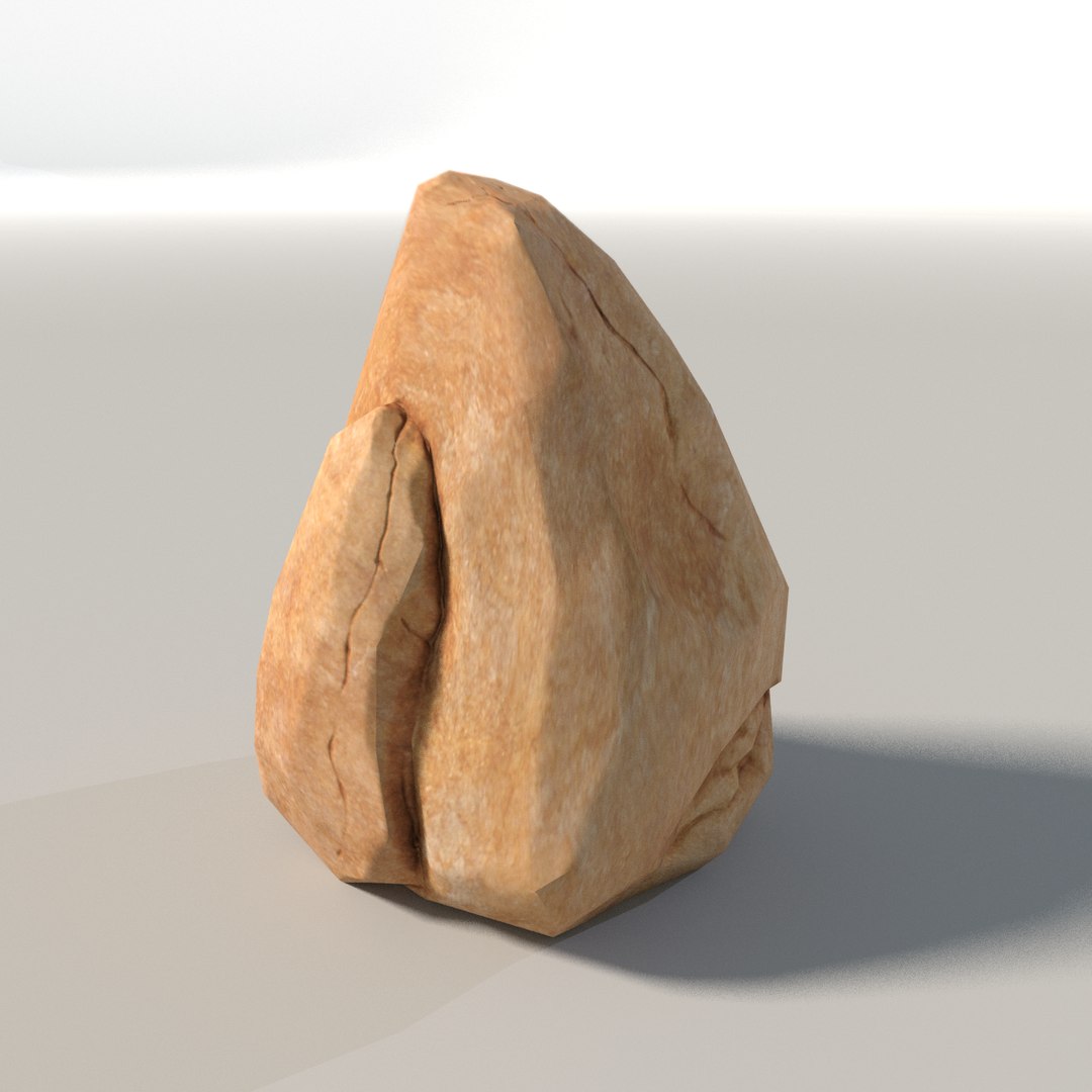 Boulder Sandstone Rock Low-poly 3d Model