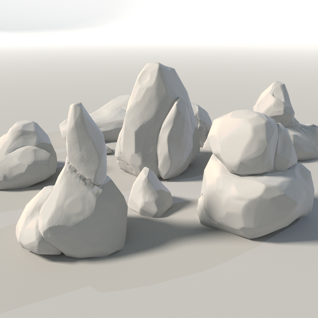 Boulder Sandstone Rock Low-poly 3d Model