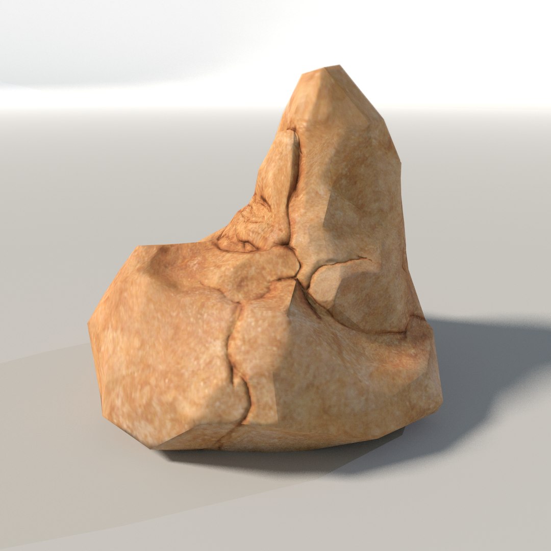 Boulder Sandstone Rock Low-poly 3d Model